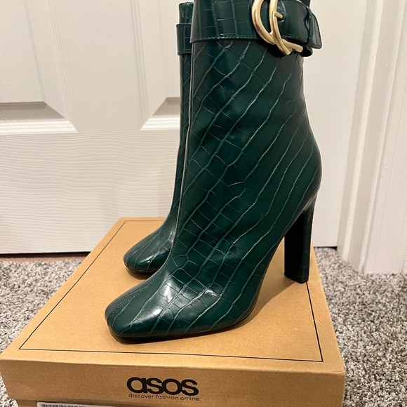 ASOS | Shoes | Nwt Asos Green Croc Boots | Poshmark